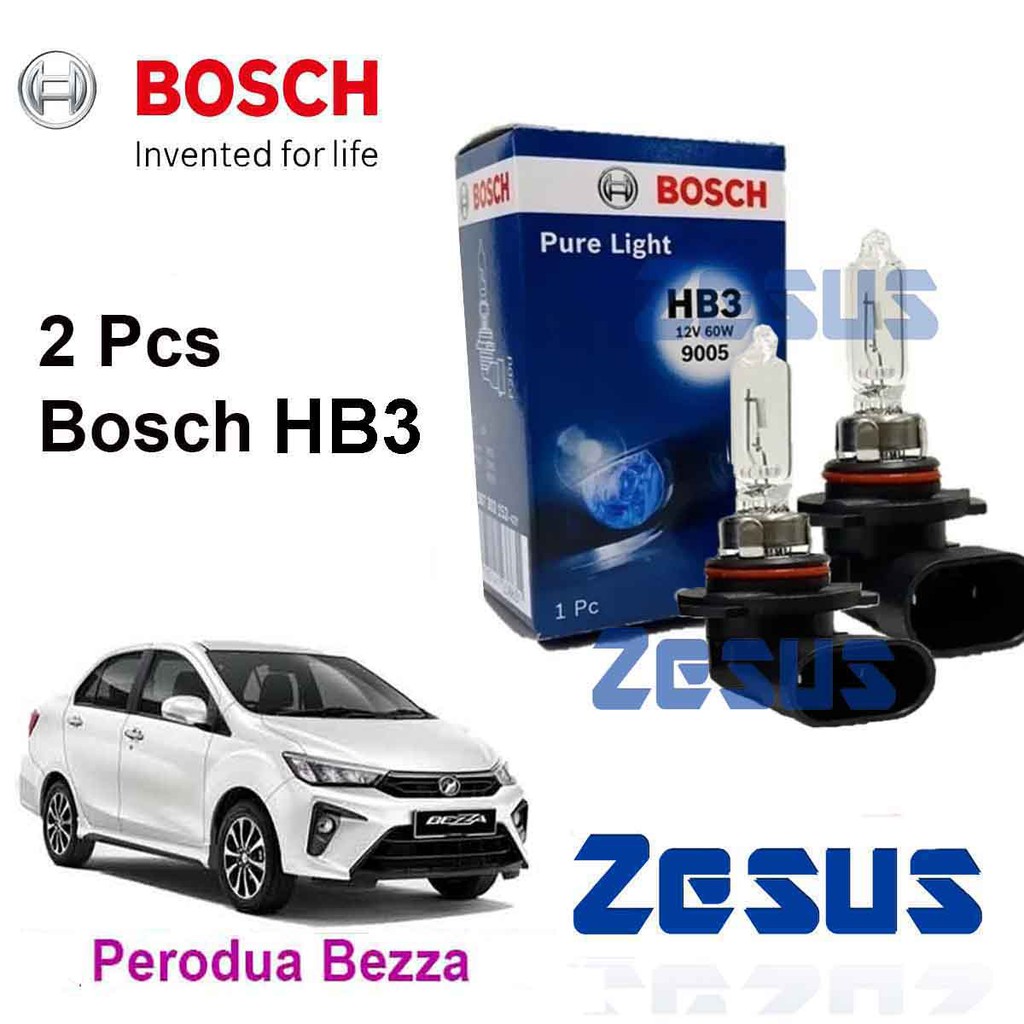 2 Pcs x Mentol Zesus Lampu Bosch Osram Halogen Headlamp Bulb HB3 12v ...