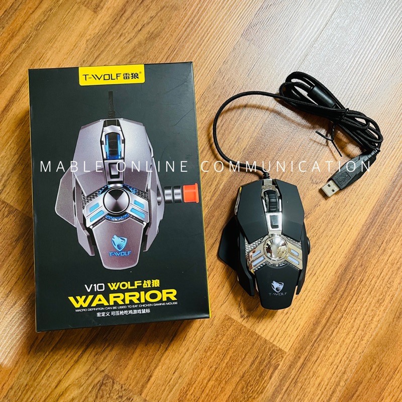 T-Wolf V10 Warrior Chicken Gaming Mouse (Black) | Shopee Malaysia