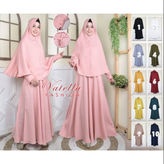 Beautiful SYARI GAMIS Suit by Vatella || Plain MUSLIM DRESS | Shopee ...