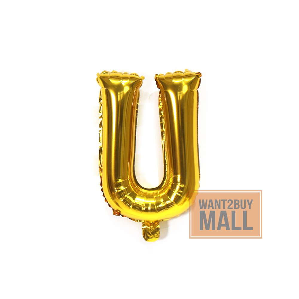 🇲🇾 🏆 16 Inch A-Z 0-9 Alphabet Letters Number Foil Gold Color Party ...