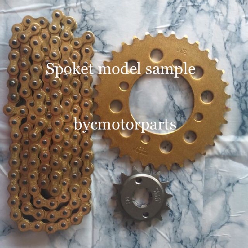 Sprocket Set 415 (Modenas Kriss 100/ CT100/ MR1) 415 Gold Chain + Spoket Gold (1 Set) | Shopee ...