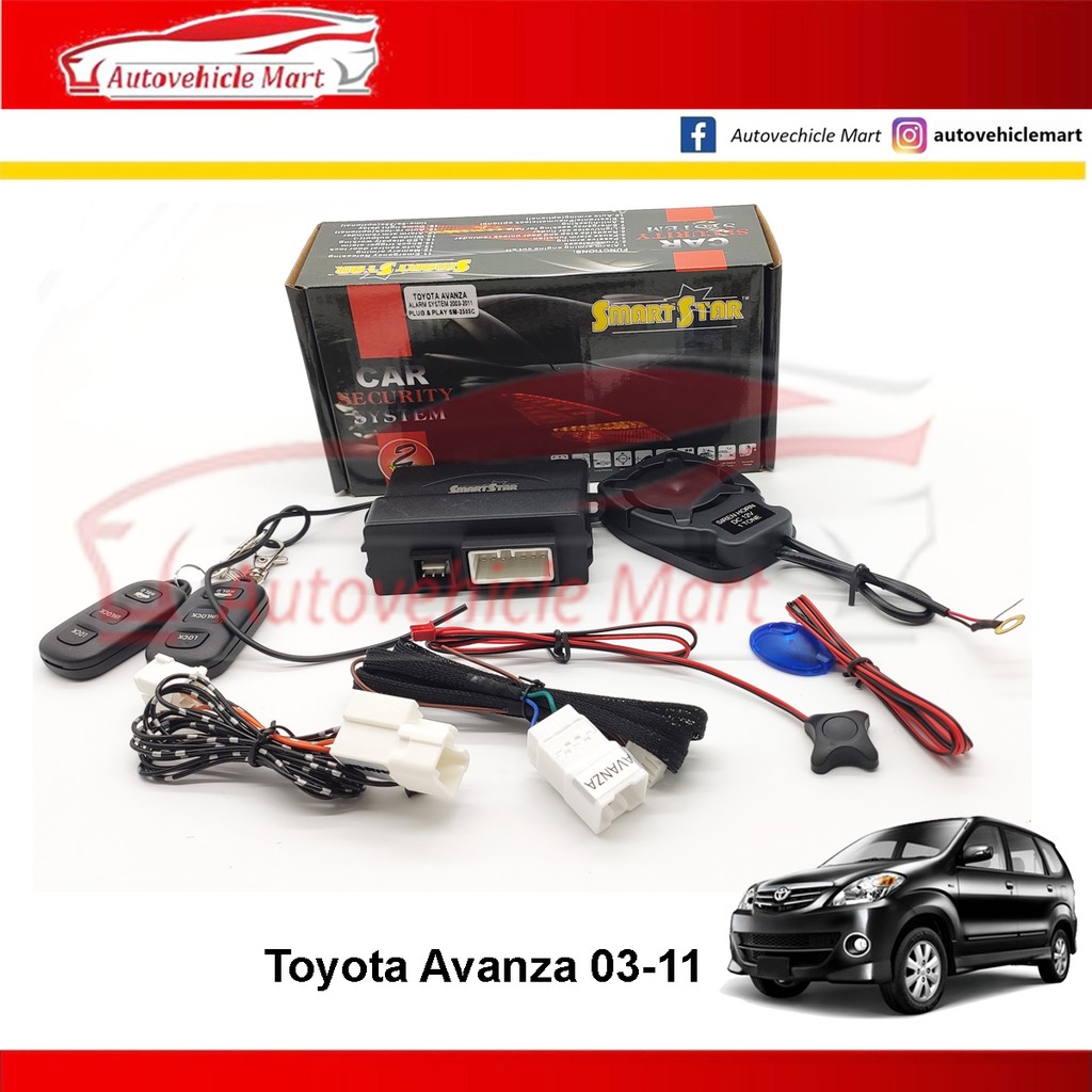 TOYOTA AVANZA 2003 - 2011 OEM PLUG & PLAY CAR ALARM SYSTEM (12 month ...