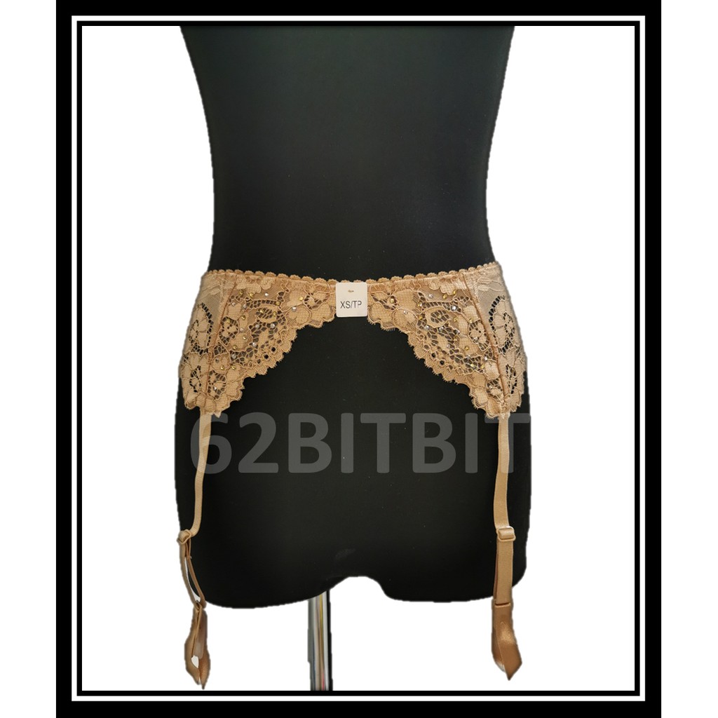 La Senza Sexy Lace Lingerie Garter Brown Bling Bling Size-XS | Shopee ...