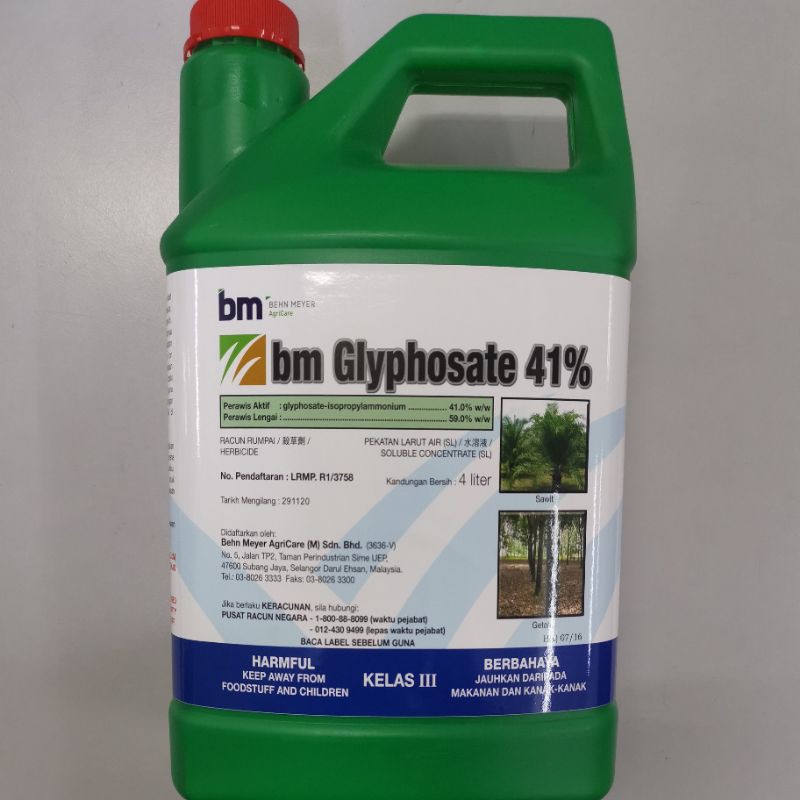 BEHN MEYER GLYPHOSATE-ISOPROPYLAMMONIUM 41% w/w (SL) 4litre | Shopee ...