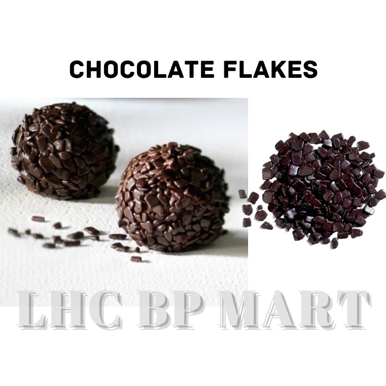 [LHC] CHOCOLATE FLAKES / DARK CHOCOLATE FLAKES / CHOCOLATE TOPPING / CARIBE DARK FLAKES ...
