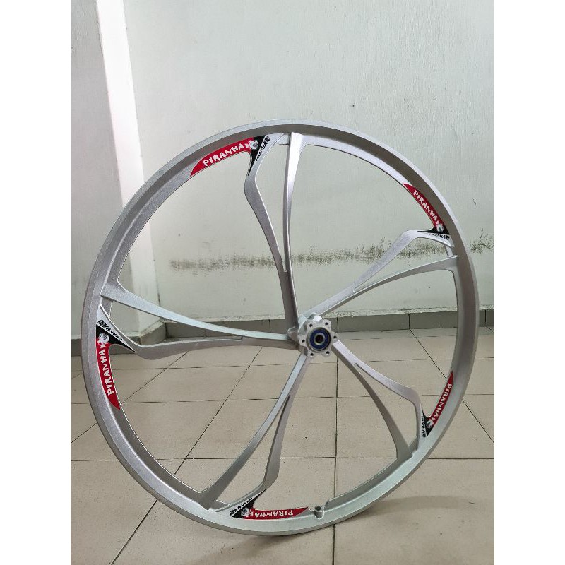 RIM BASIKAL ALLOY 26" SIAP BEARING DAN LUBANG DISC BRAKE DEPAN BELAKANG ...