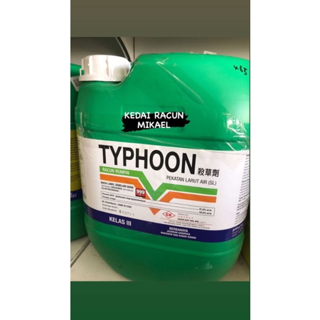ORIGINAL TYPHOON Glyphosate 41% (20L) RACUN RUMPUT LALANG, sama Ecomax ...