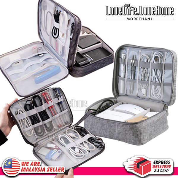 MORETHAN1 Travel Electronic Digital Gadget Bag USB Storage Multi ...