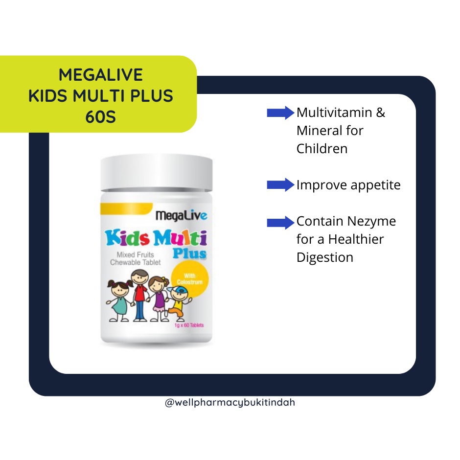 MEGALIVE KIDS MULTIVITAMIN PLUS | KID'S HEALTH | Shopee Malaysia
