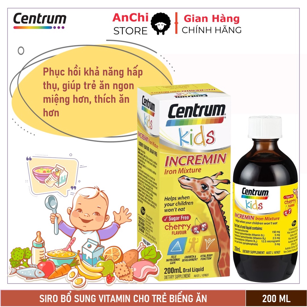 Centrum Kids Incremin Iron Mixture Syrup, Australia (200ml) savior for ...
