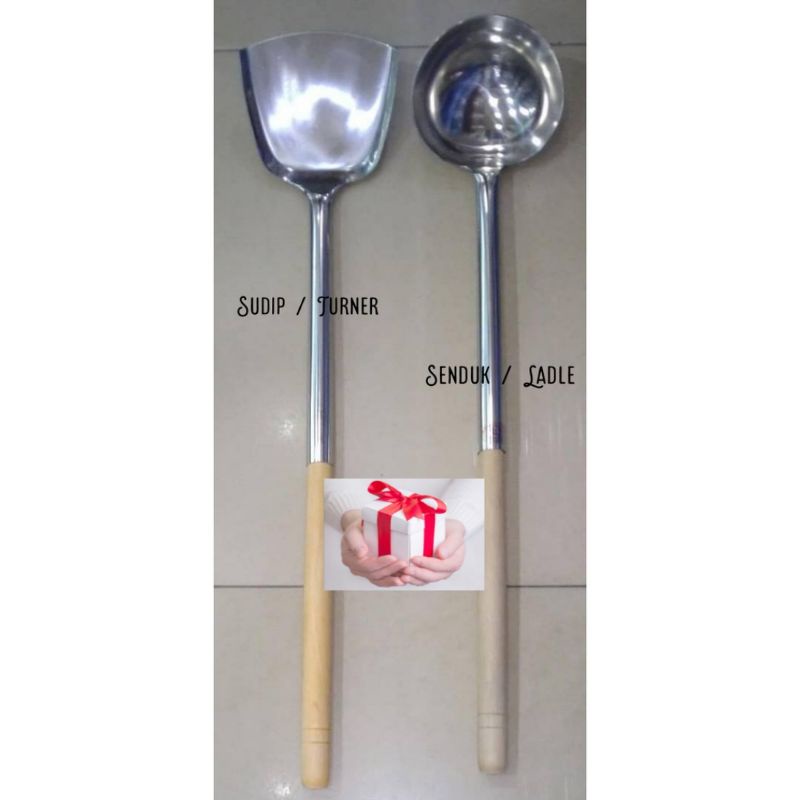 Sudip(Tebal)/Senduk(Tebal) panjang/Turner Ladle (Extra long)Senduk ...