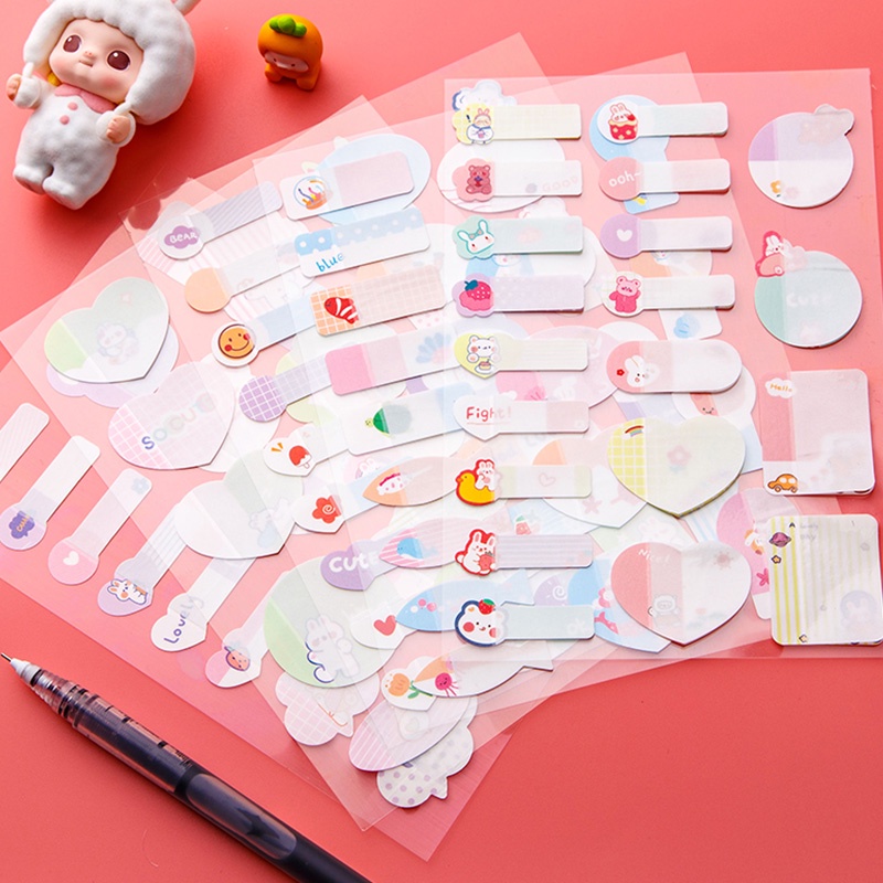 20 Pcs Cute Cartoon Waterproof Name Stickers Children Classification ...