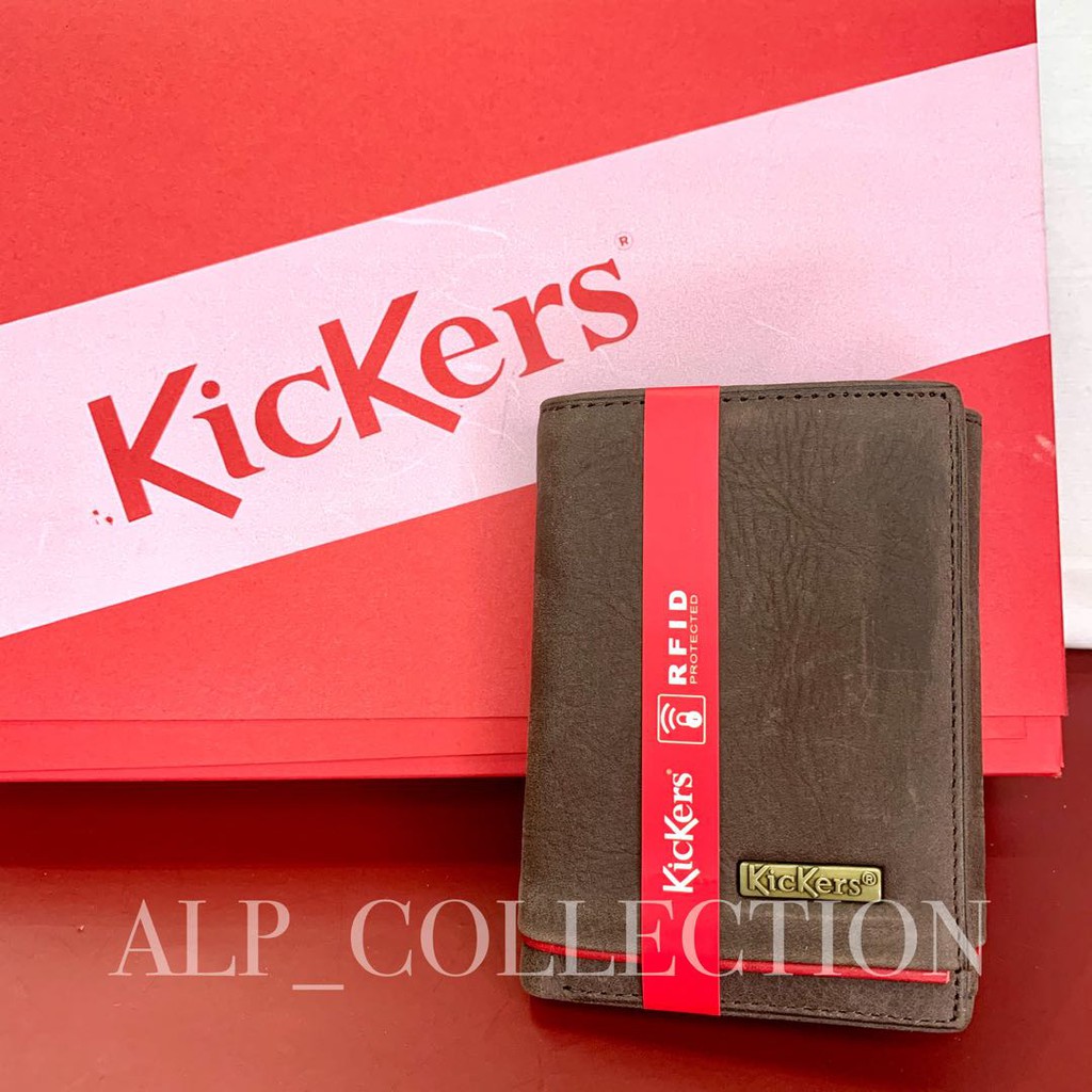 Kickers Short Wallet Original Genuine Leather With RFID Protected TF ...