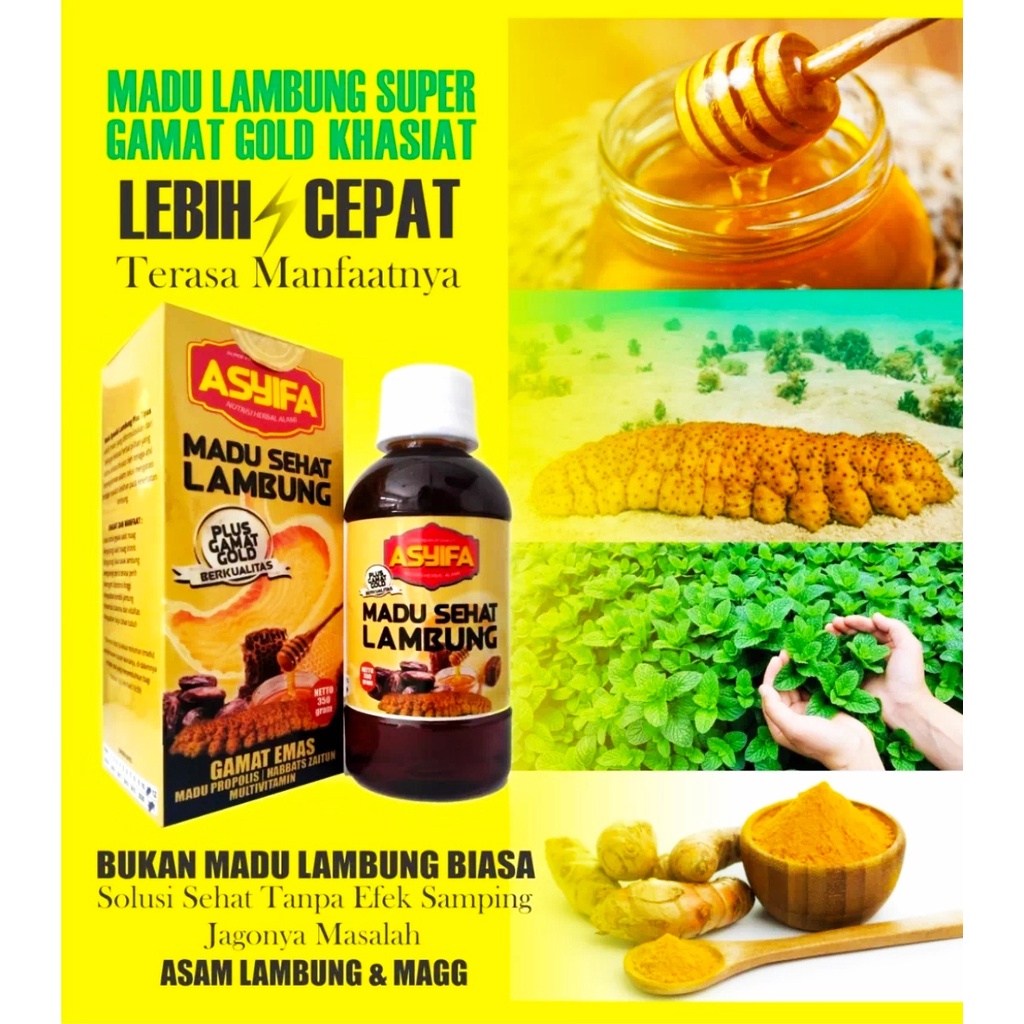 Medicine For Stomach Healthy Honey Ulcers PLUS GAMAT GOLD 280gr ...
