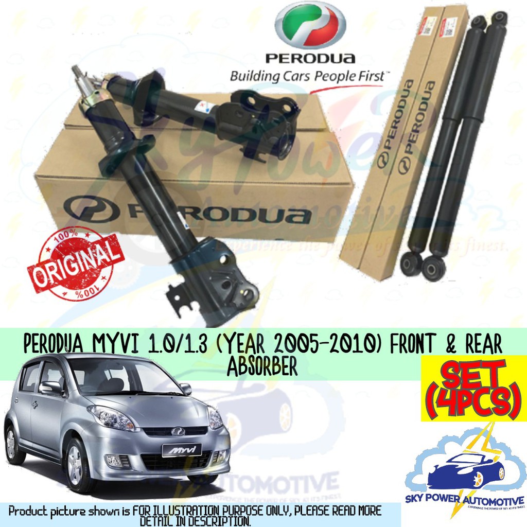 PERODUA MYVI 1.0/1.3 (YEAR 2005-2010) (D13G/D73A) 100% ORIGINAL SHOCK ABSORBER (FRONT 2PCS ...