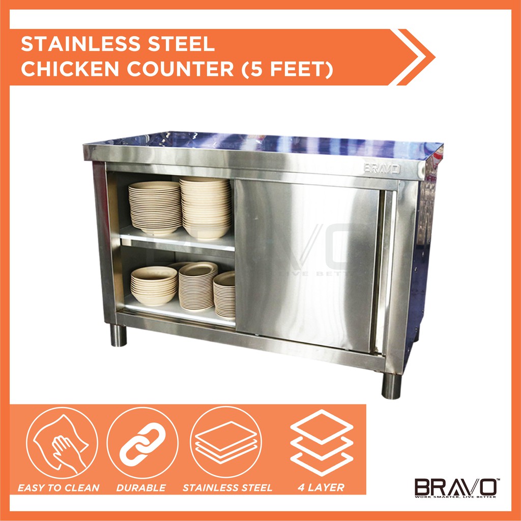 BRAVO Stainless Steel 5FT DIY Cabinet Storage Commercial Kitchen ...