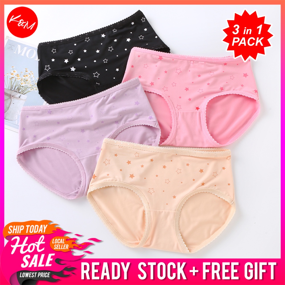 KM Women Panties Spender Underwear Breathable Women Panties Cotton ...