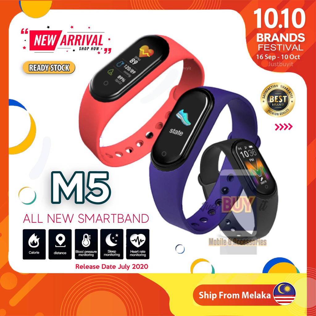 M5 Watch Smart Wristband M4 Bluetooth Smartband Monitor Fitness Sport ...