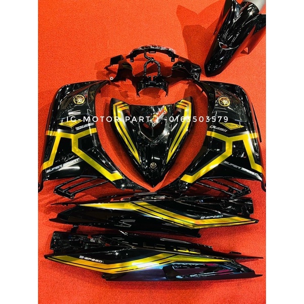 COVER SET LC 135 V2/V3/V4/V5/V6/V7 ORIGINAL ABS GOLD CHROME | Shopee ...