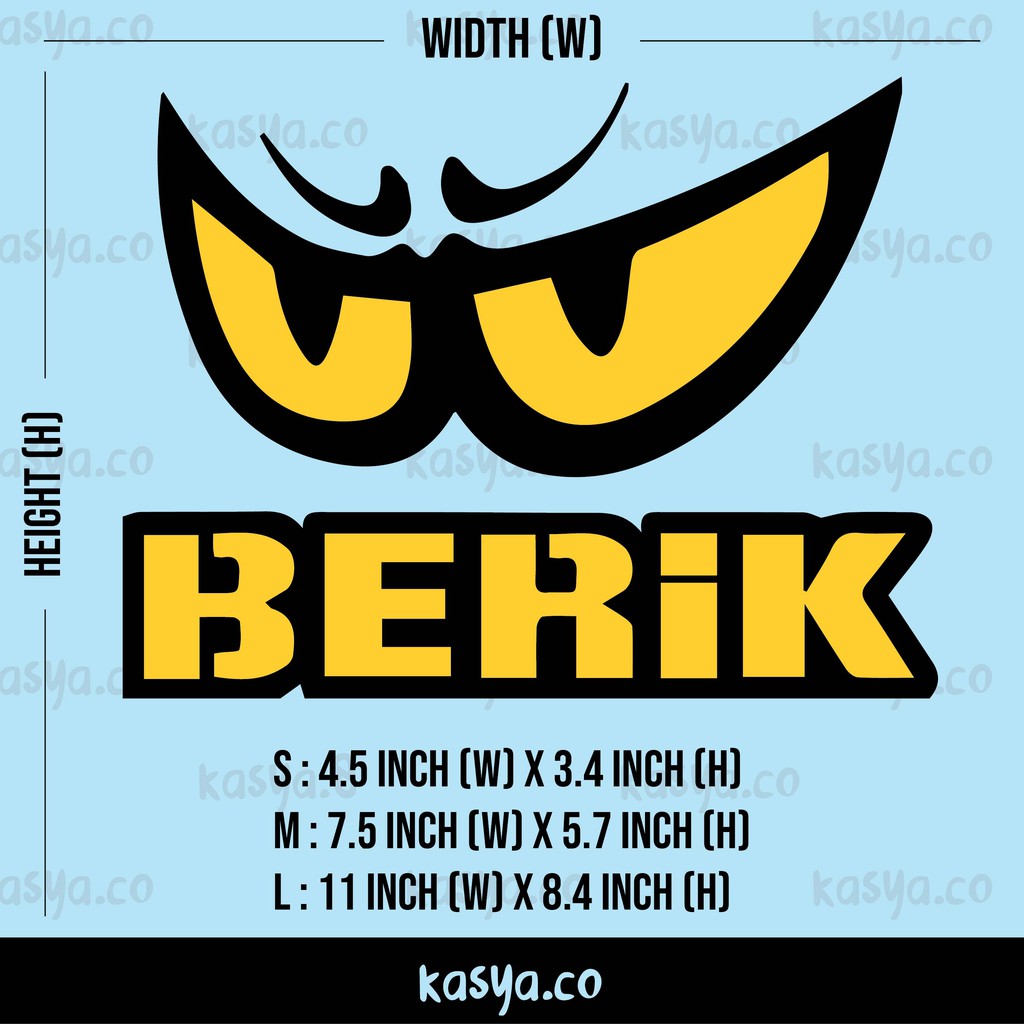 BERIK LOGO vinyl sticker cutting | Shopee Malaysia