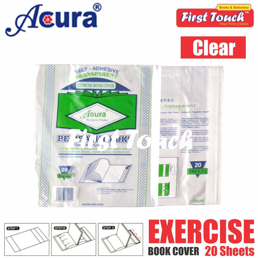 Clear Emboss Book Cover Pembalut Buku Book Wrapper Emboss Clear Book ...