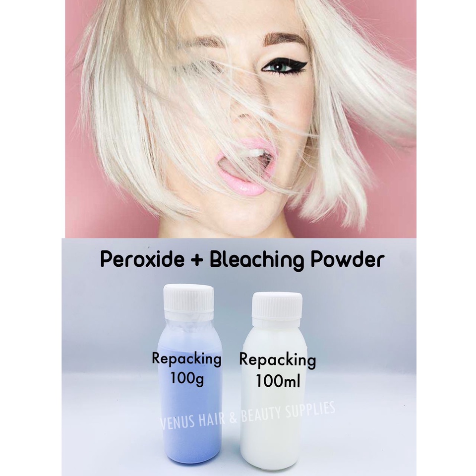 Repacking Peroxide 100ml + Bleaching Powder 100g | Shopee Malaysia