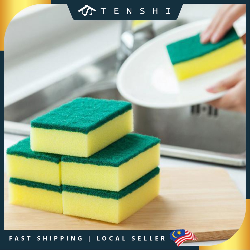 Quality Scouring Sponge Pad Scrub Dish Wash Washing Cleaning Cloth Span ...
