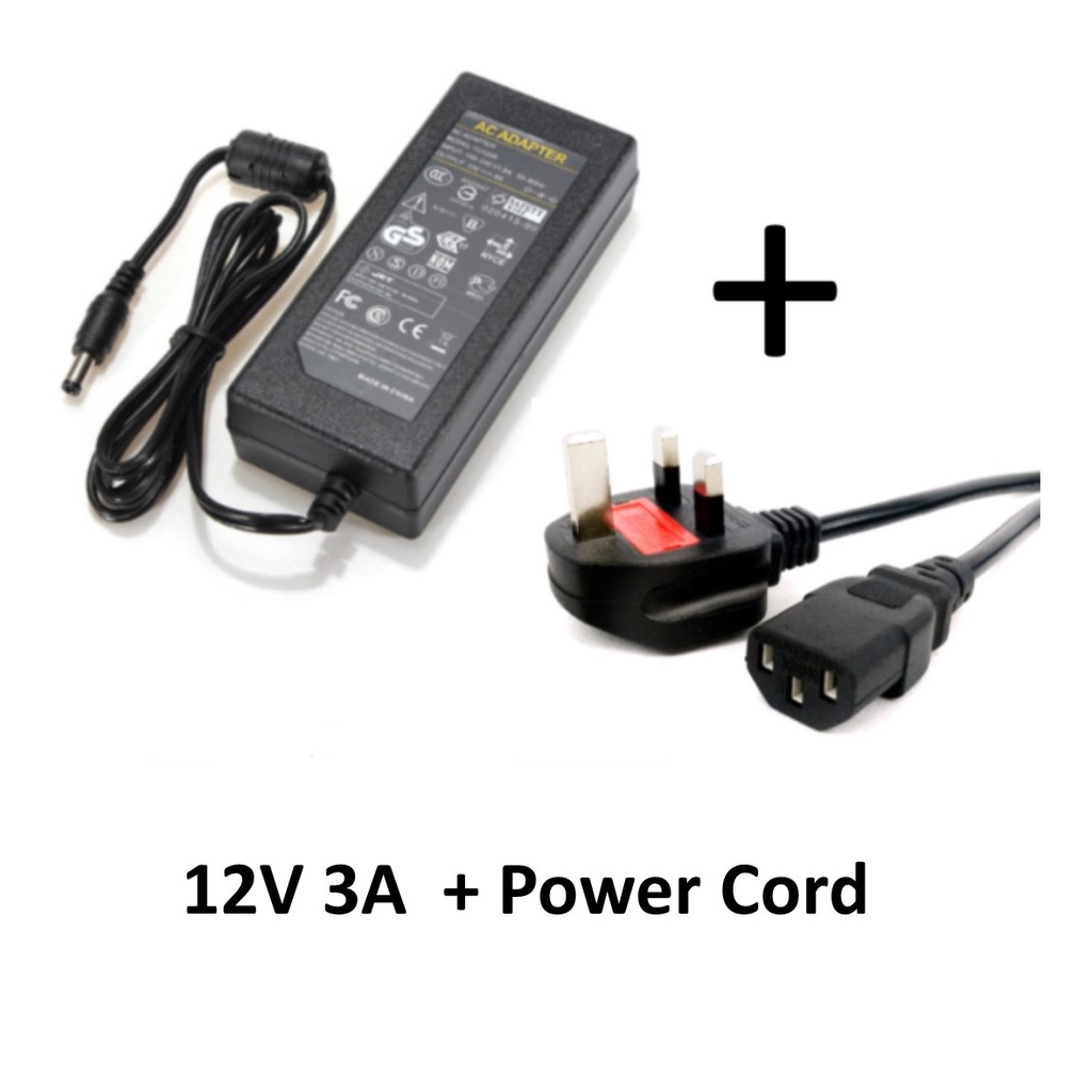 AC DC 12V Power Adapter 5A 4A 3A Power Supply Adapter CCTV LED Computer ...