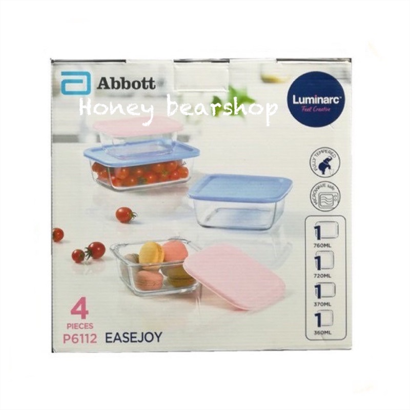 Luminarc Easy Joy Food Tempered Glass Food Storage Container Glass ...