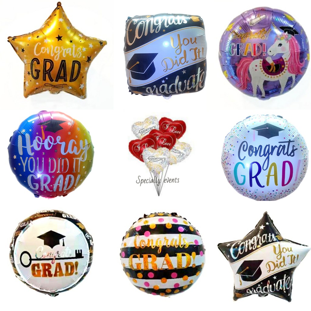 Foil Balloon 18 Inch Grab Congratulation Belon | Shopee Malaysia