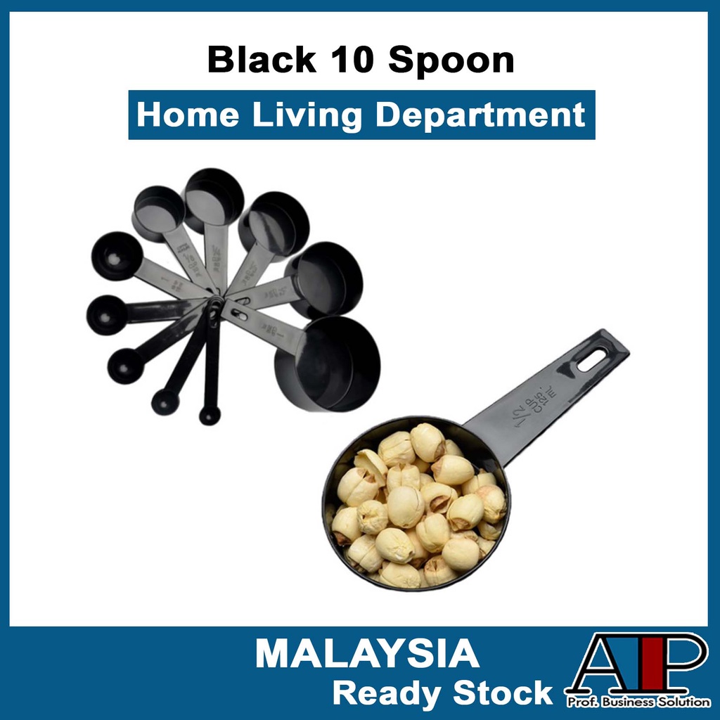Pantry🍳 Black Color Measuring Cups And Measuring Spoon Scoop Measuring ...