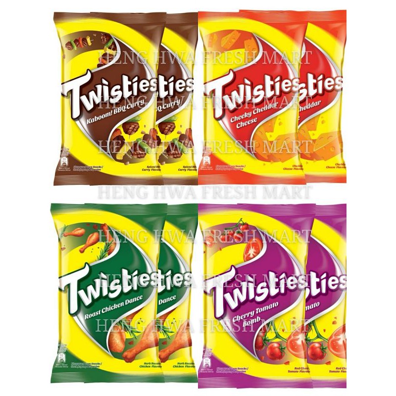TWISTIES (Curry Bbq/ Cheese/ Tomyam/ Chicken) 65g Snack (Kari/ Cheese ...