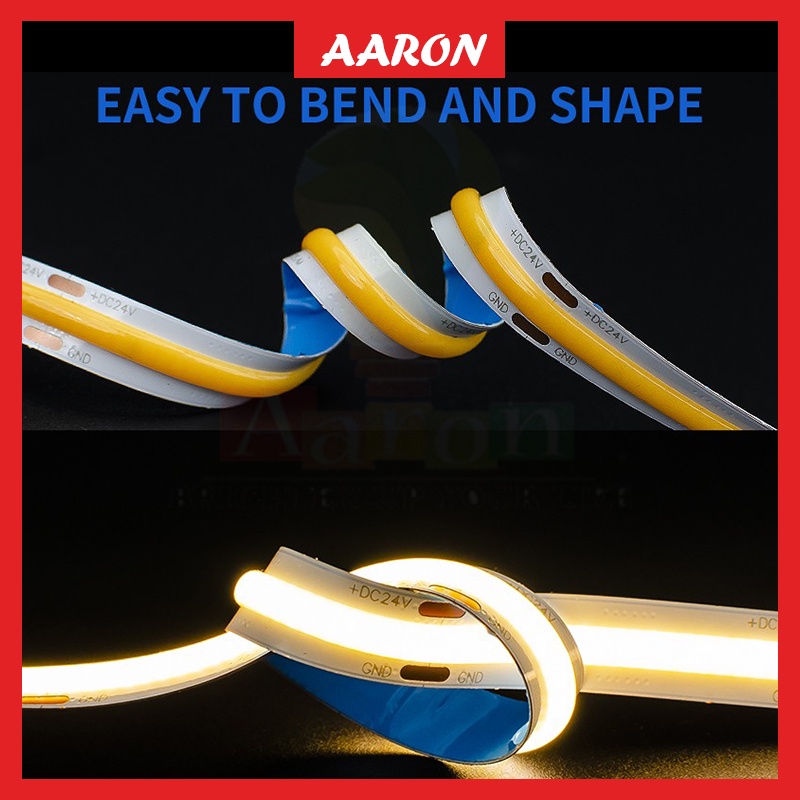 COB LED Strip Light 5meter 24V 320LED Super Bright Strip Light Lampu Strip LIGHTMAN | Shopee ...