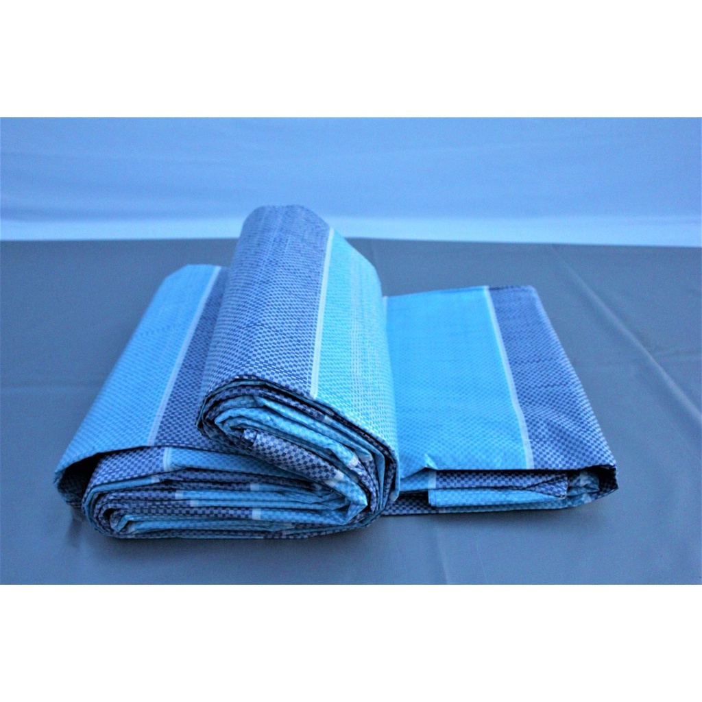 CANVAS SHEET - BLUE WHITE FLOOR COVER FLOOR PROTECTOR / PLASTIC SHEET ...