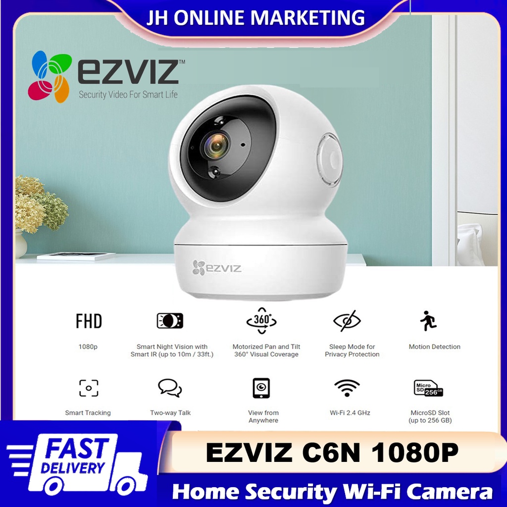 EZVIZ C6N 1080P CCTV Indoor Security Smart Motion Tracking Wifi Pan ...
