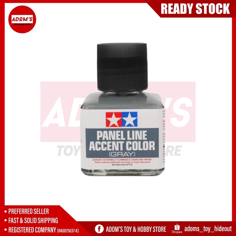 [Ready Stock] Tamiya Panel Line Accent Black / Brown / Gray (Gundam ...