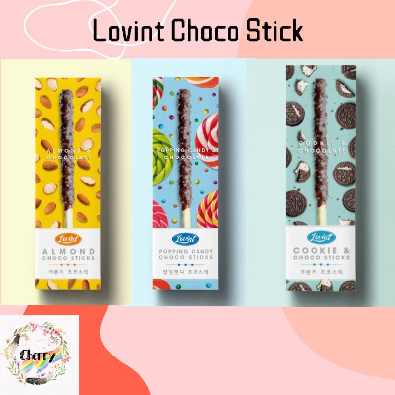 Lovint Choco Stick （Almond&chocolate，popping candy & chocolate，cookies ...