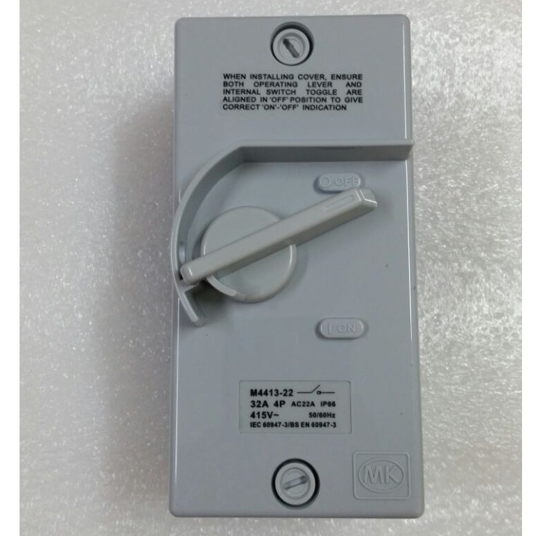 MK M4413 Switch Isolator 4 Poles 32A | Shopee Malaysia