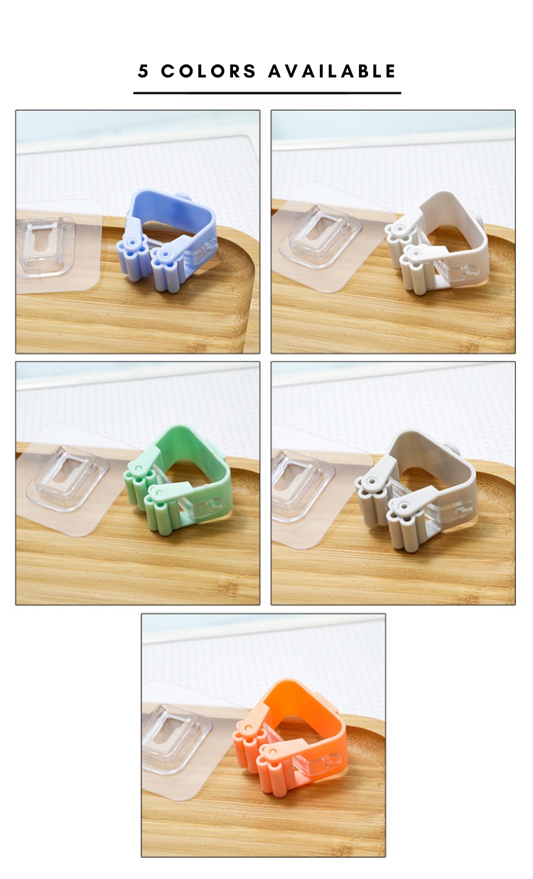 Casa Bathroom Hooks Mop Sangkut Penyangkut Clip Free Hanging Mop Racks Bathroom Mop Hook Mop