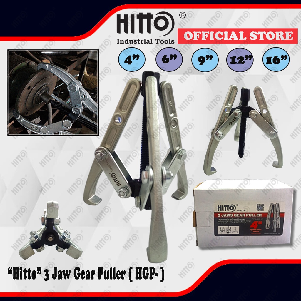 [ HITTO ] 4"/ 6" / 9" / 12" 3 Jaws Puller Gear Puller ( 10HGP00 ...