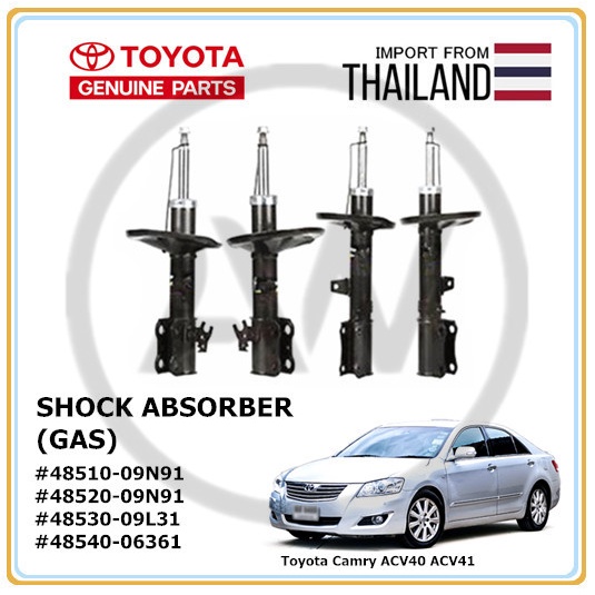 Original Toyota Camry 2.0/2.4 ACV40 ACV41 2006-2011 Front Rear Shock ...
