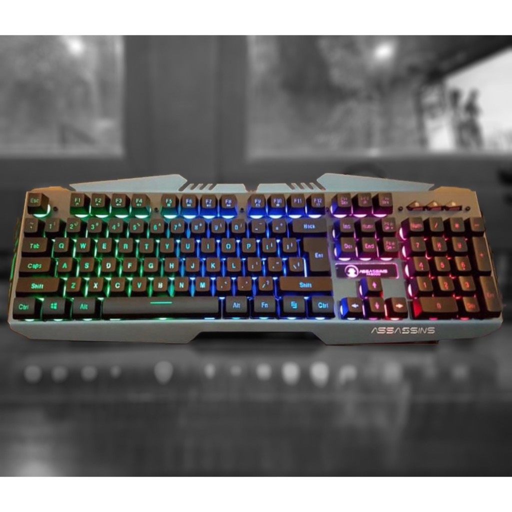 Assassins Hacker AK8000 LED RGB gaming keyboard | Shopee Malaysia