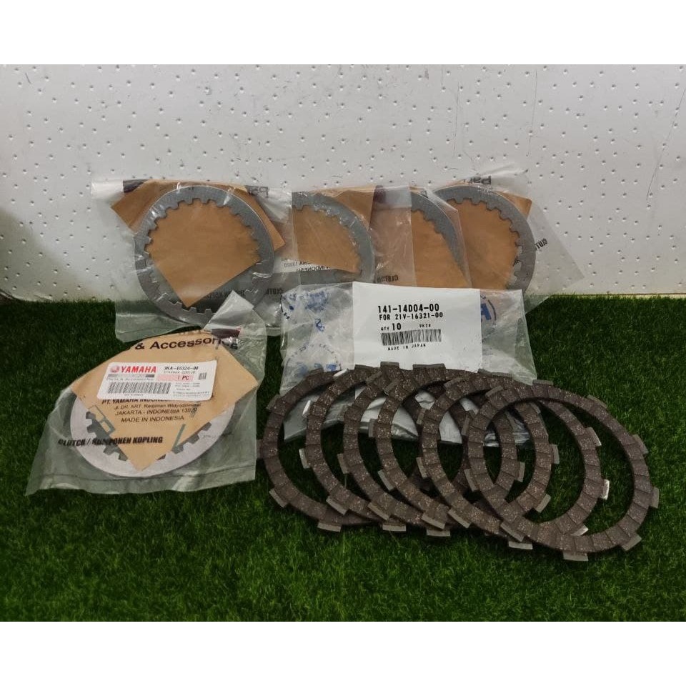 ORIGINAL HLY YAMAHA RXZ, RXZ CLUTCH IRON PLATE+ CLUTCH PLATE 1 SET ...