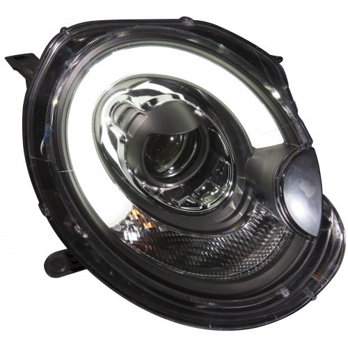 R56 `06 Head Lamp Projector Black W/Light Bar ( Bulb Type ) | Shopee ...