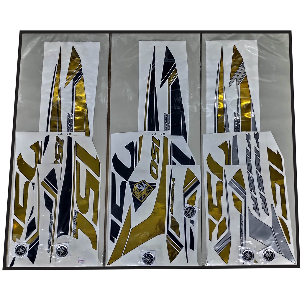 STRIPE MOTOR Y15zr gold chrome special edition (22) overlap cutting ...