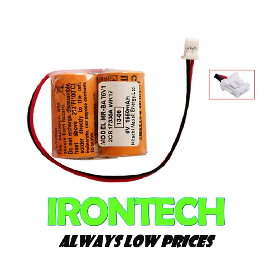 Maxell MR-BAT6V1 2CR17335A 1650mah WK17 6V PLC Lithium Battery CR17335 ...