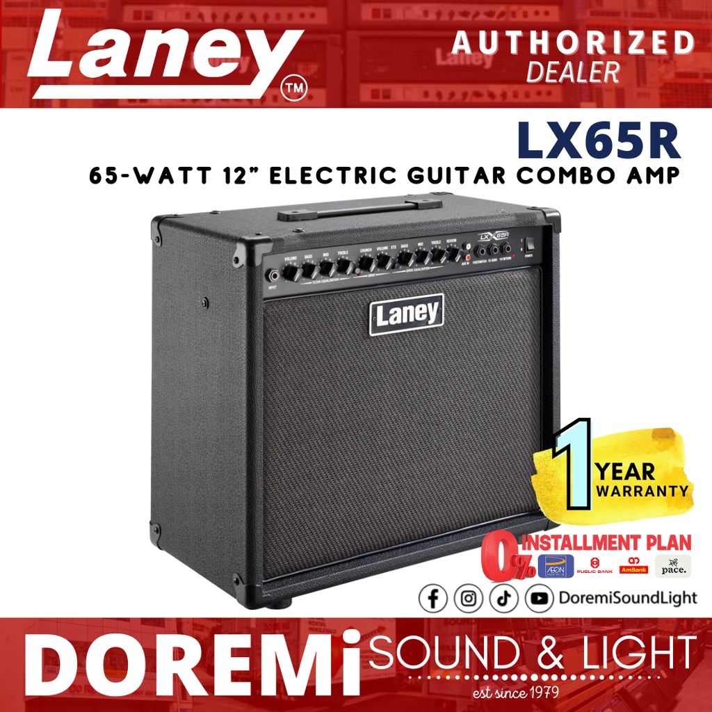 Laney LX65R 65-watt 12" Electric Guitar Combo Amplifier (LX65) | Shopee ...
