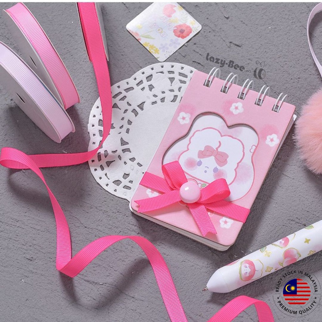 LAZY BEE 5 meter Hot Pink Peony Dusty Rose Grosgrain Ribbon Reben Door ...