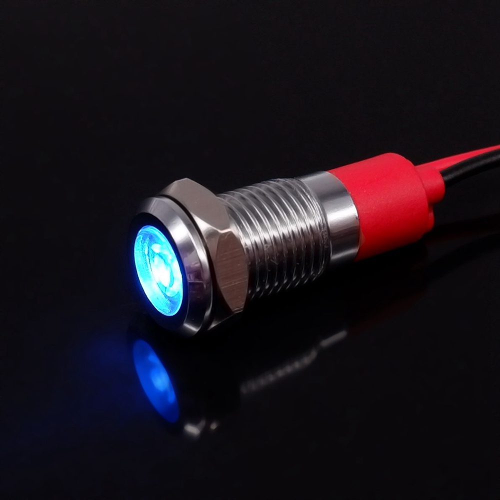 8mm Warning LED Metal Indicator Light Pilot Waterproof Signal Lamp 5V ...