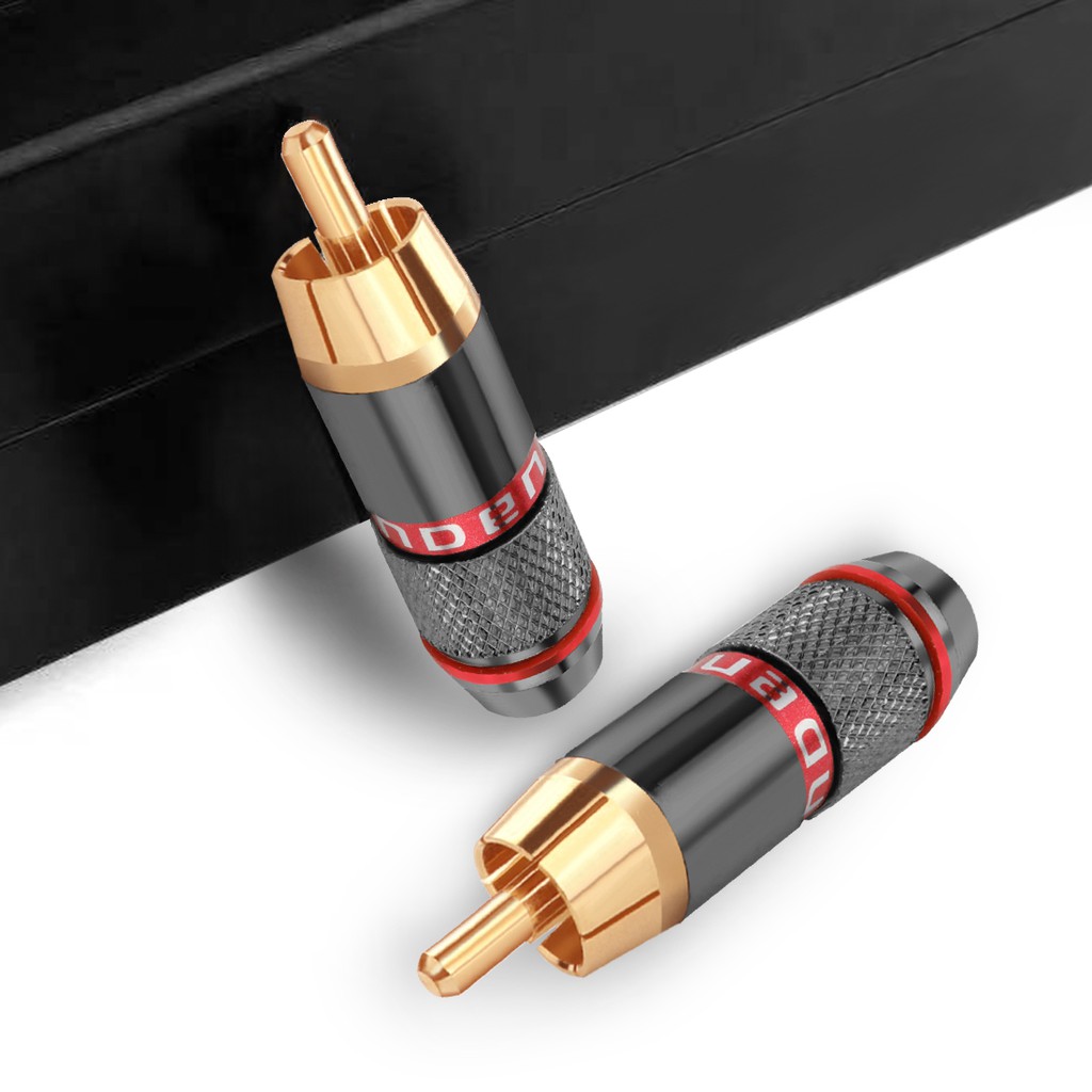 RCA Plug Audio Video Locking Cable Connector Plug Titanize Connector | Shopee Malaysia